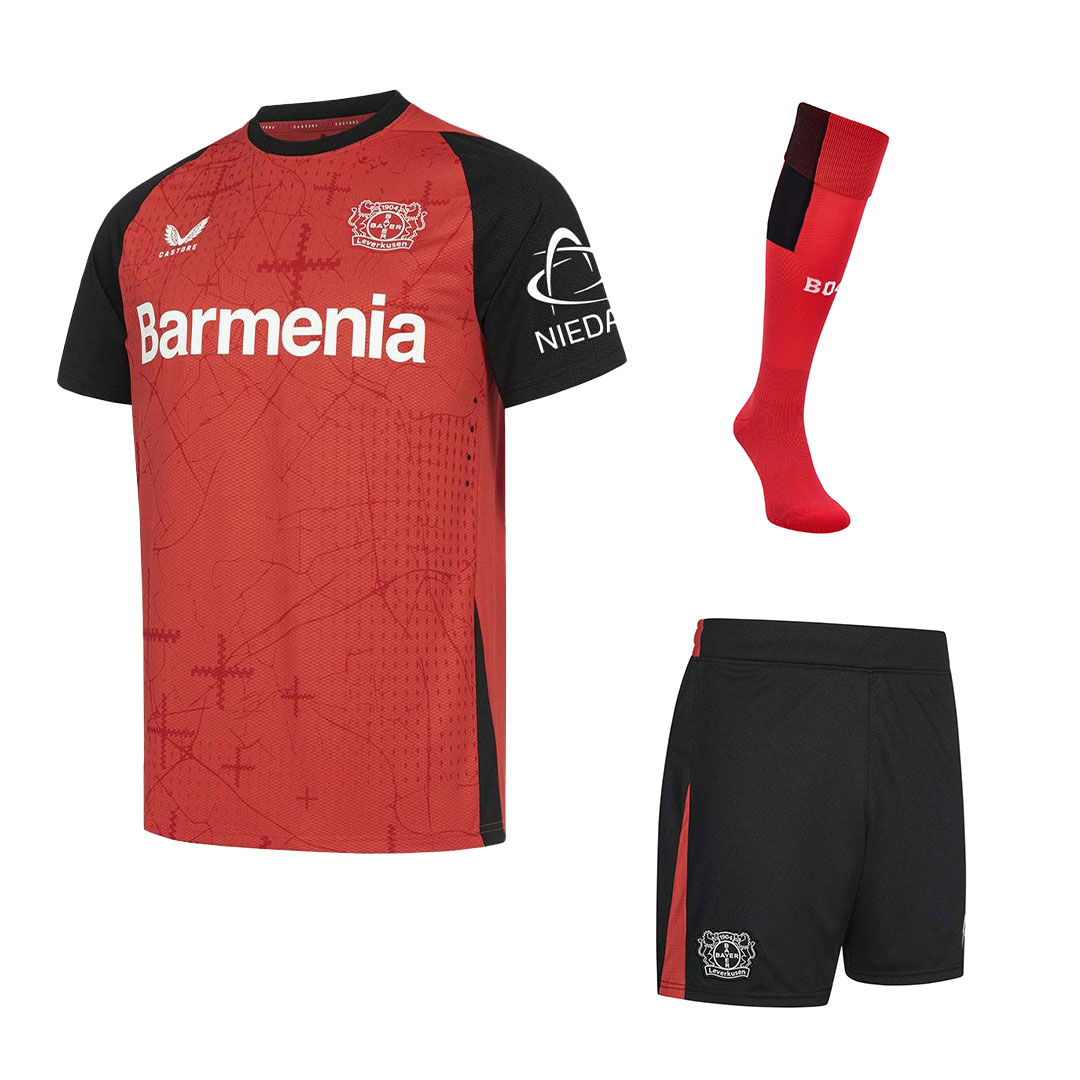 Bayer Leverkusen 24/25 İç Saha Forma Şort Konç Set – JoseForma